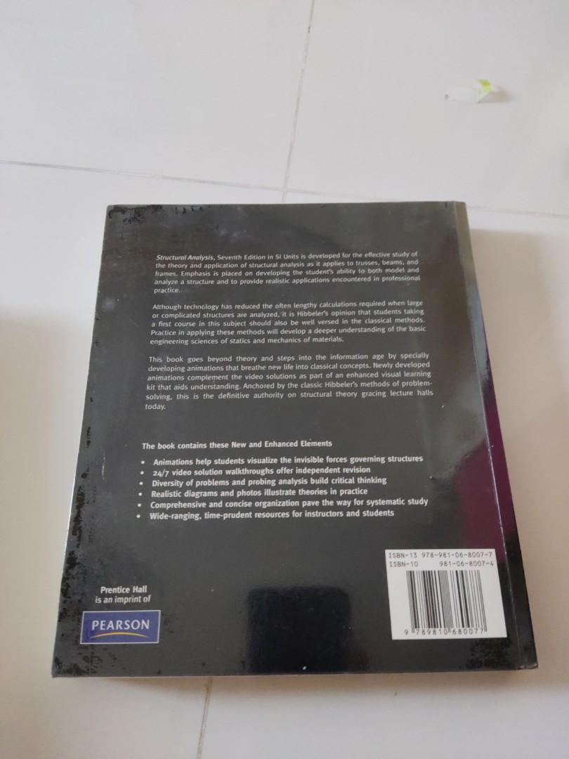 Structural Analysis textbook by RC Hibbeler (7th edition), Hobbies ...