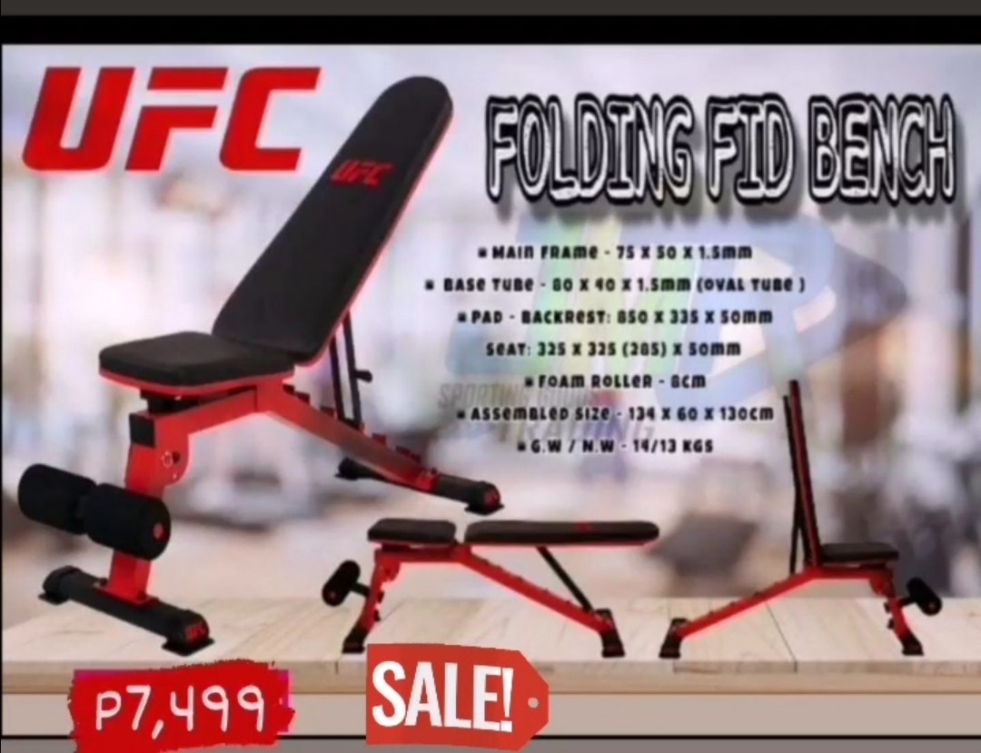 Ufc 3in1 bench heavy duty, Sports Equipment, Exercise & Fitness, Cardio ...