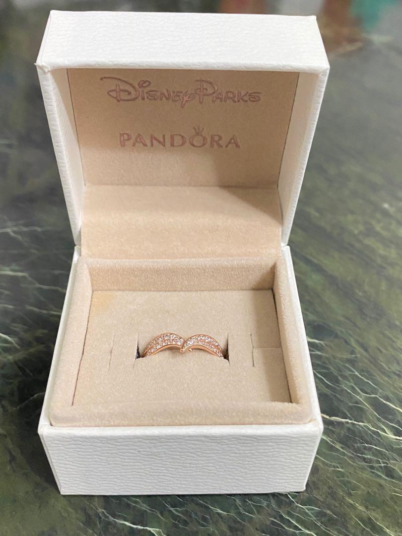 [Unwanted gift] Pandora x Disney Sparkling Leaves Ring, 名牌, 飾物及配件 ...