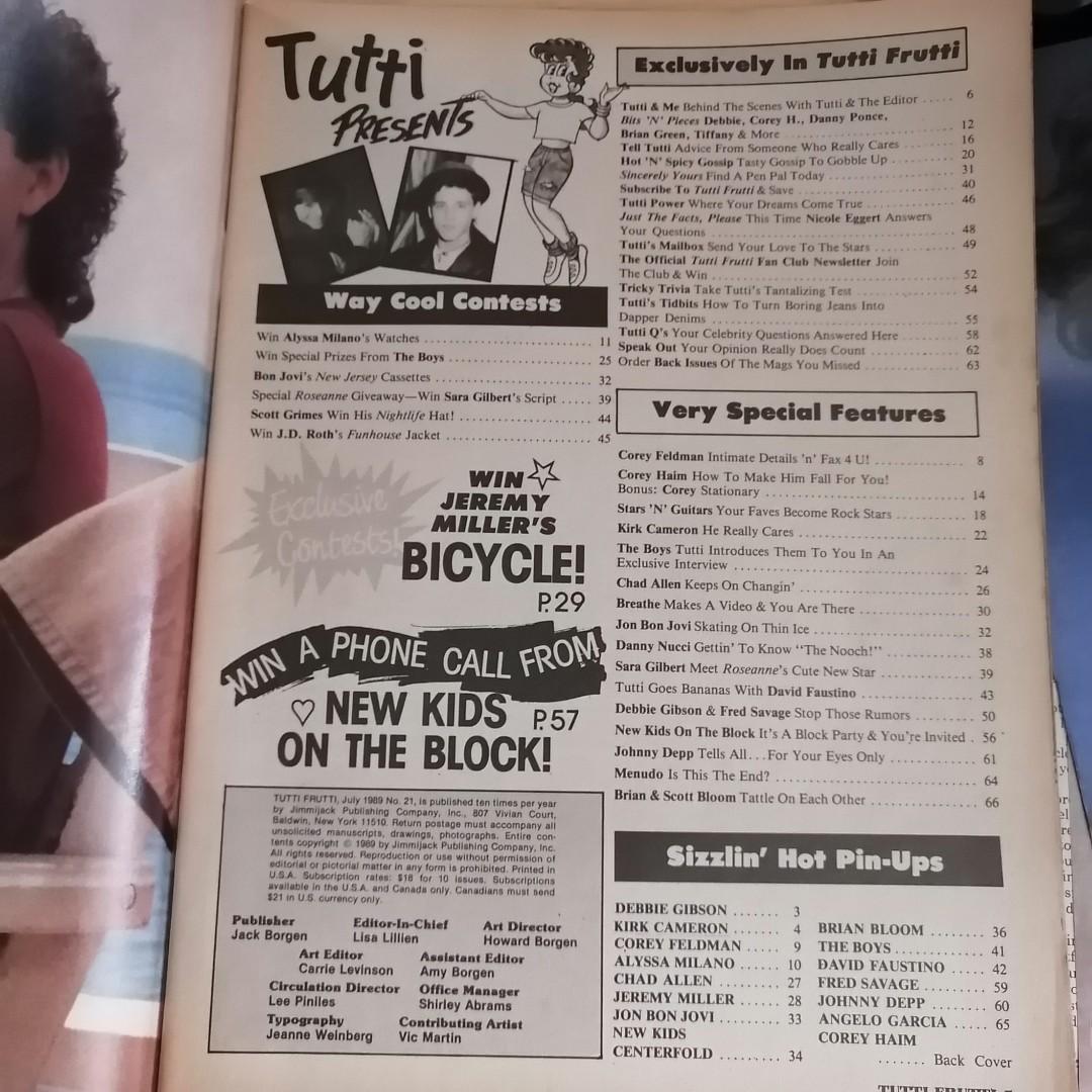 Vintage Tutti Frutti (US) Magazine, Hobbies & Toys, Books & Magazines ...