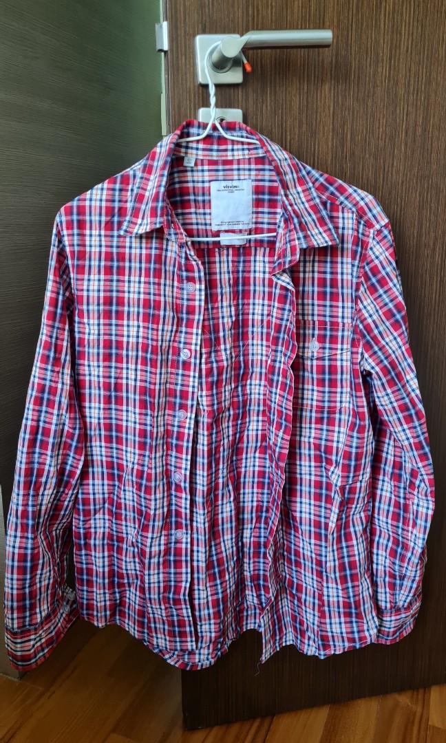 Visvim check shirt, Men's Fashion, Tops & Sets, Formal Shirts on Carousell