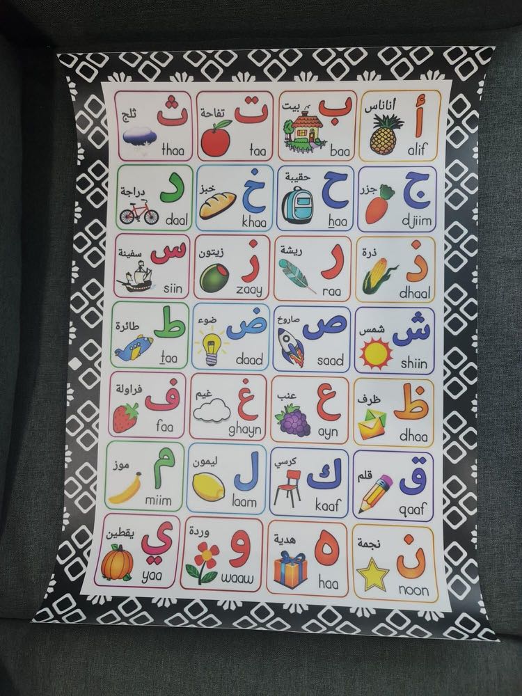 A2 Poster - Hijaiyah, Furniture & Home Living, Home Decor, Wall Decor ...