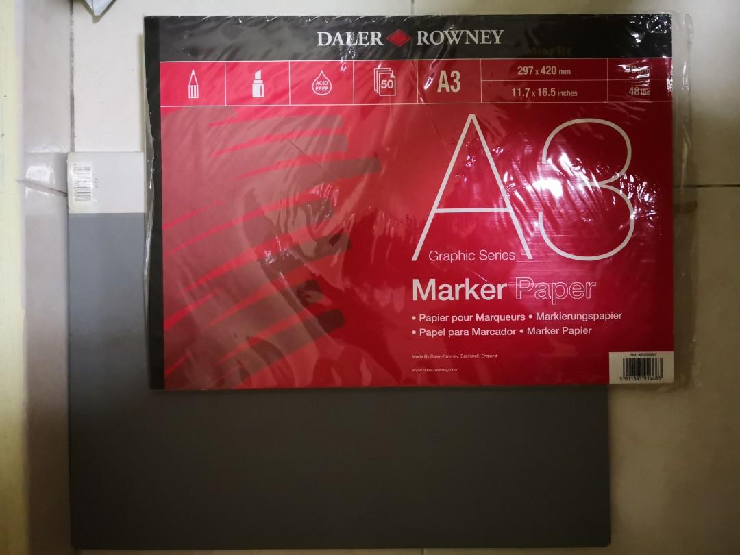 A3 Marker Paper Daler Rowney, Hobbies & Toys, Stationery & Craft, Craft ...