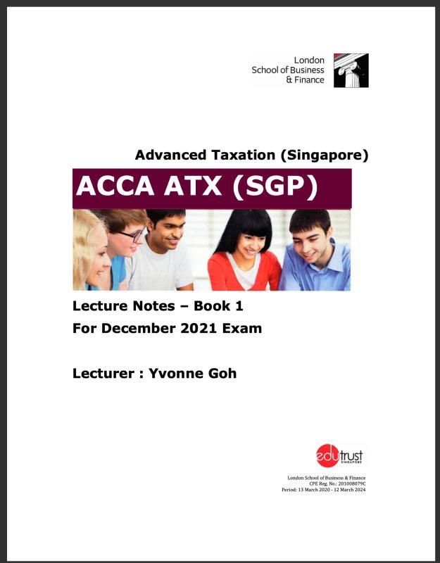 ACCA ATX Lecture notes and revision questions, Hobbies & Toys, Books ...