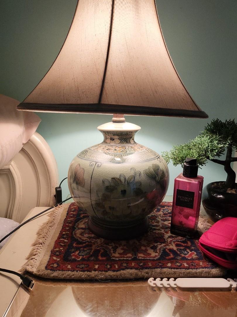 Antique chinese Peranakan table lamp x 2, Furniture & Home Living ...