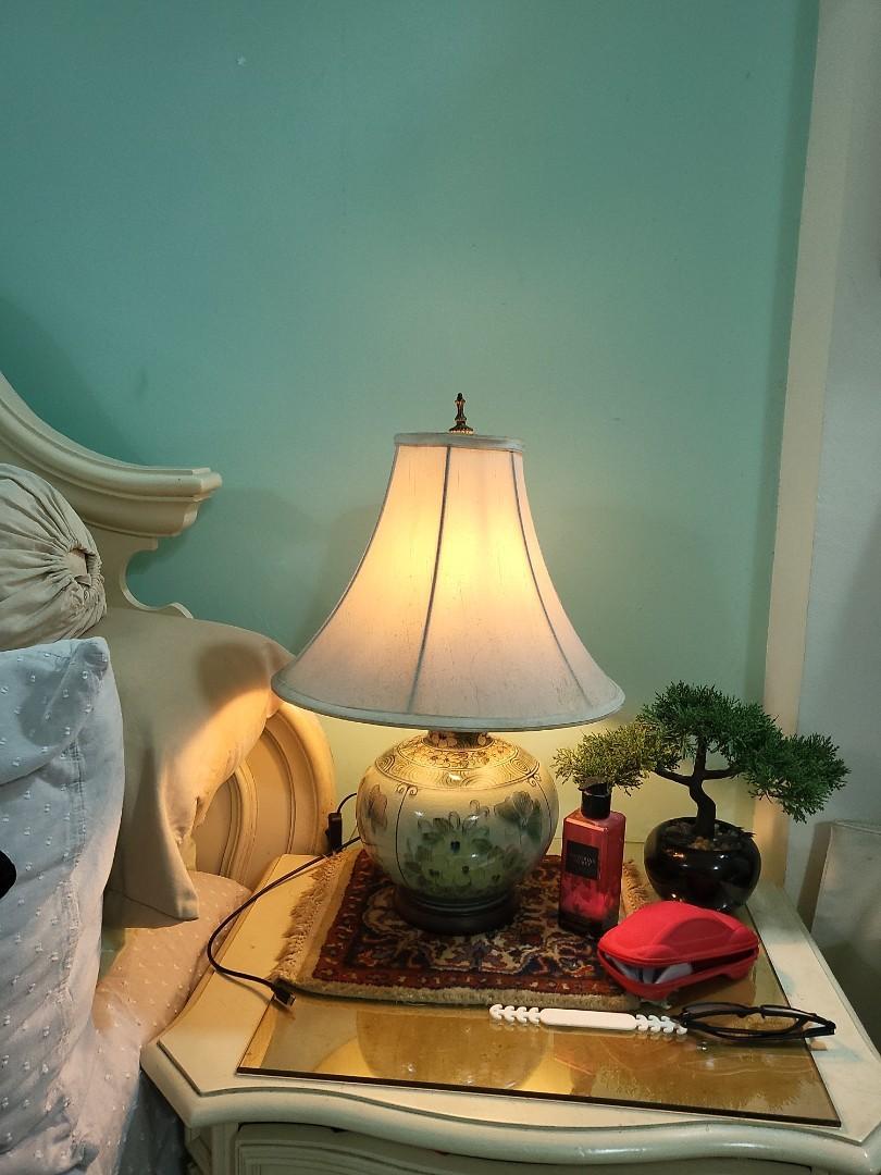 Antique chinese Peranakan table lamp x 2, Furniture & Home Living ...