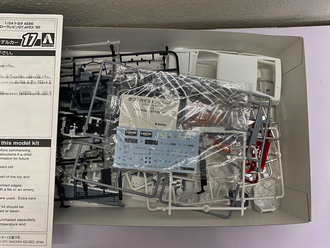 USED Aoshima 1/24 Toyota Corolla AE86 Levin JDM Model Kit Tags: Fujimi ...