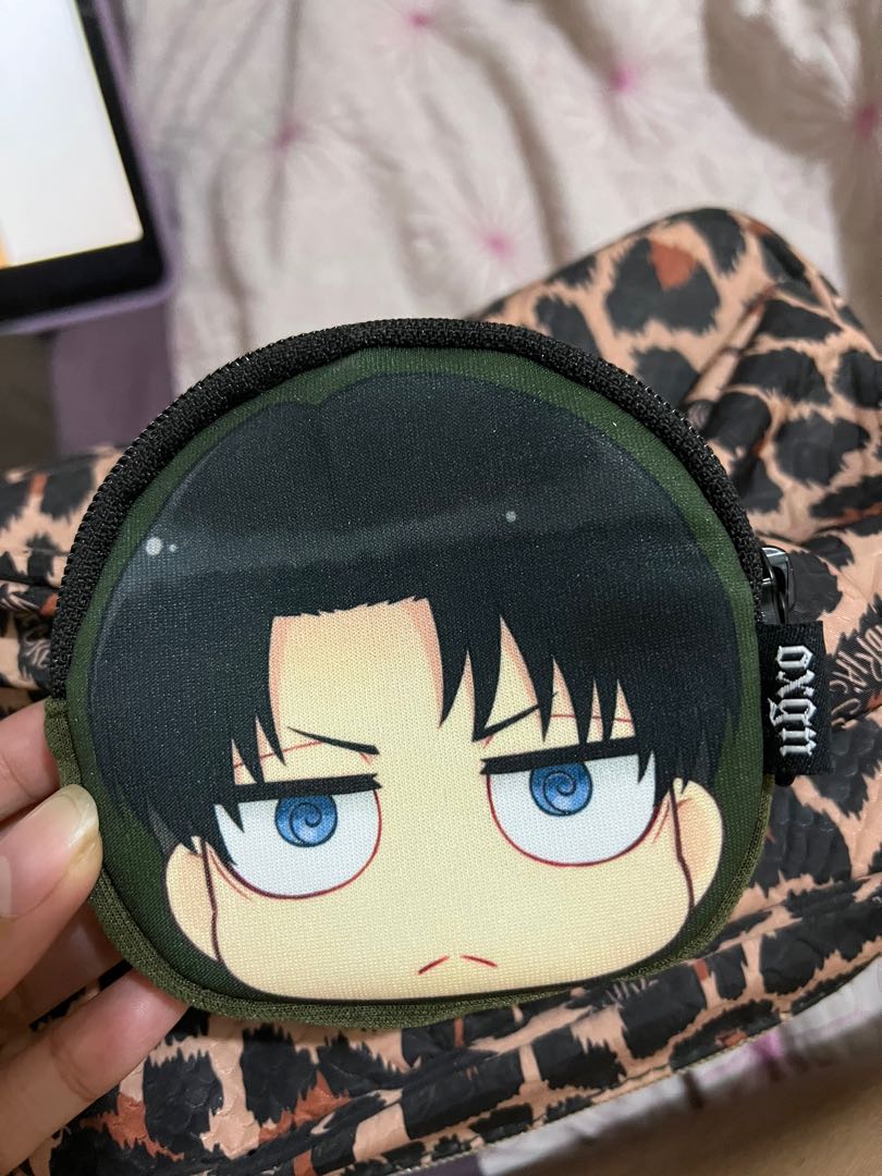 Attack on Titan Levi Coin Purse, Women's Fashion, Bags & Wallets ...