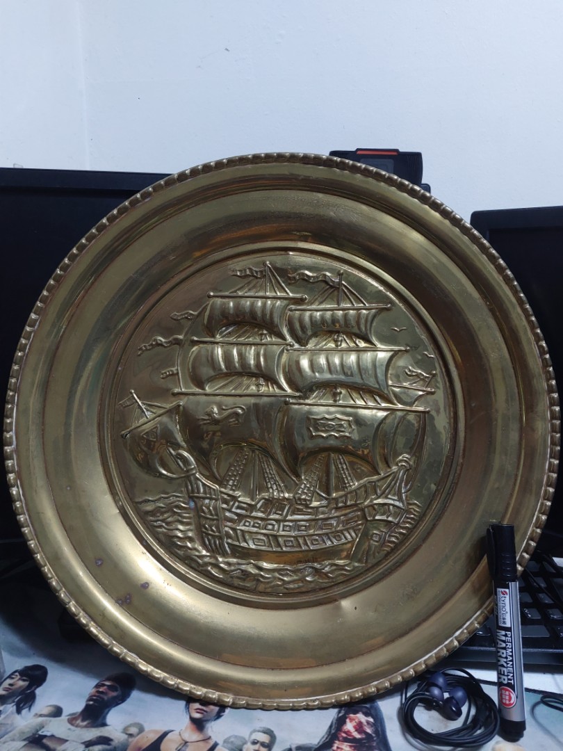 Big Copper Display Plate Vintage, Hobbies & Toys, Memorabilia ...