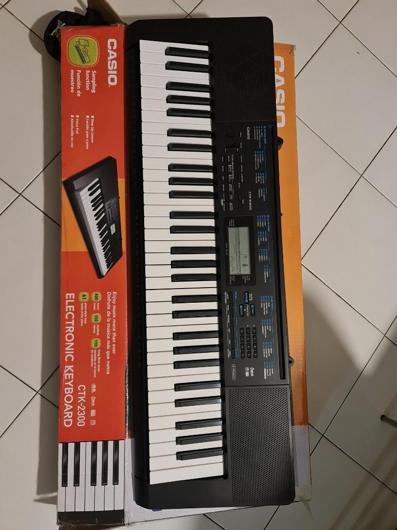 Casio Electronic Keyboard CTK-2300 with bench and stand, Hobbies & Toys ...
