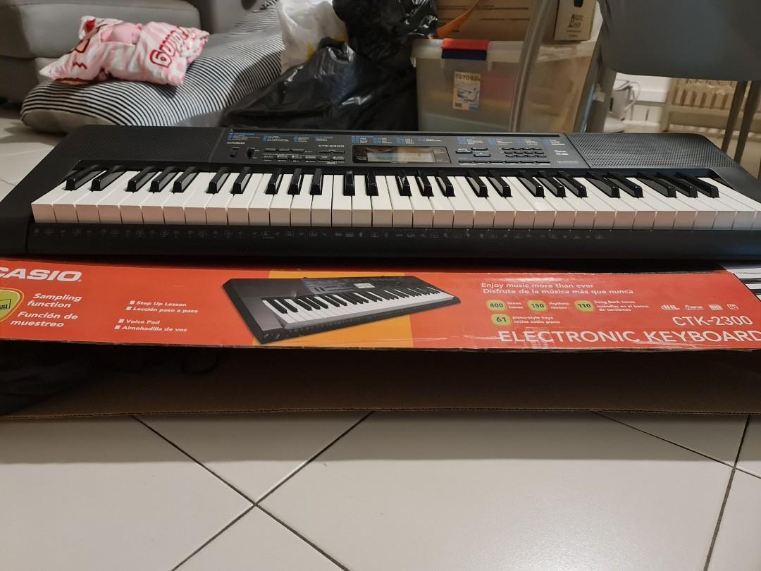 Casio Electronic Keyboard CTK-2300 with bench and stand, Hobbies & Toys ...