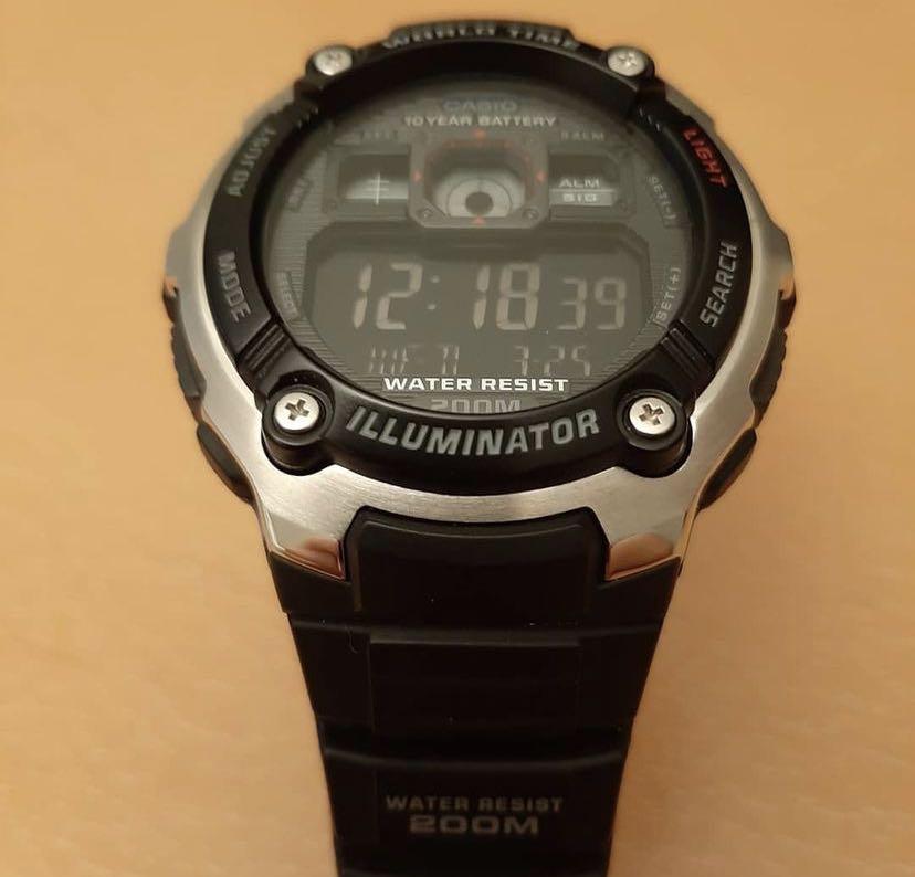 Casio AE-2000W-1B Digital Quartz AE2000W-1B Illuminator AE2000 Brand ...
