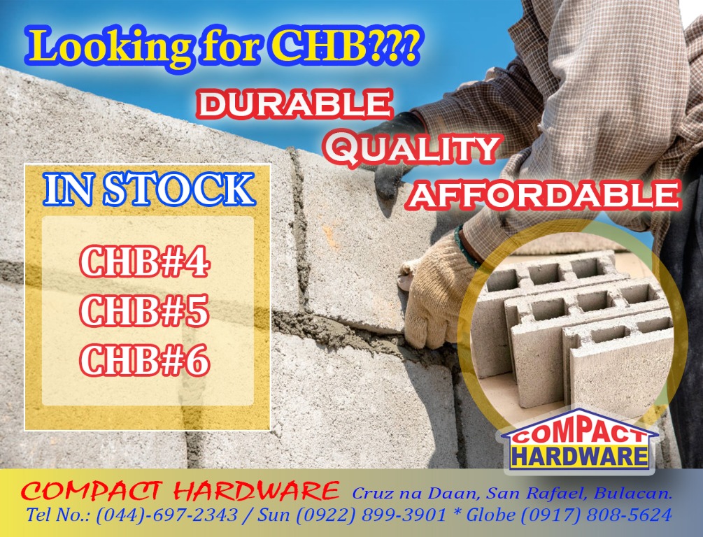 CHB 4,5,6 Concrete Hollow Blocks, Commercial & Industrial, Construction ...