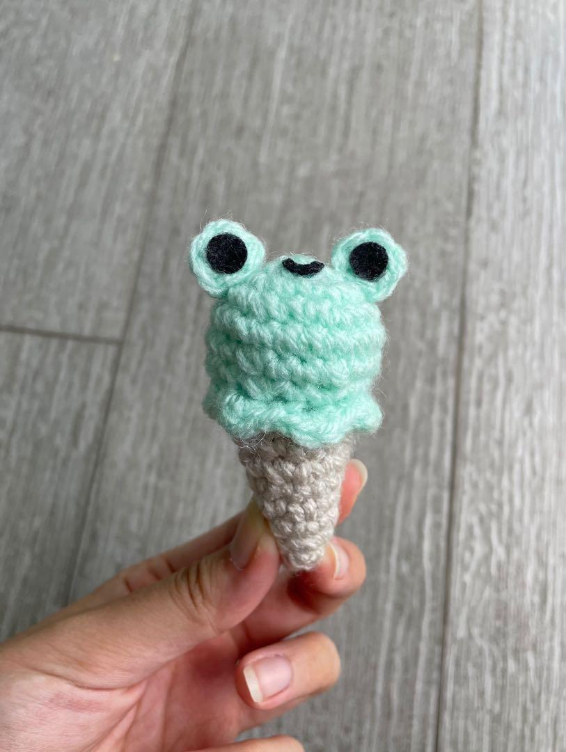 crochet froggy ice cream, Hobbies & Toys, Stationery & Craft, Handmade ...
