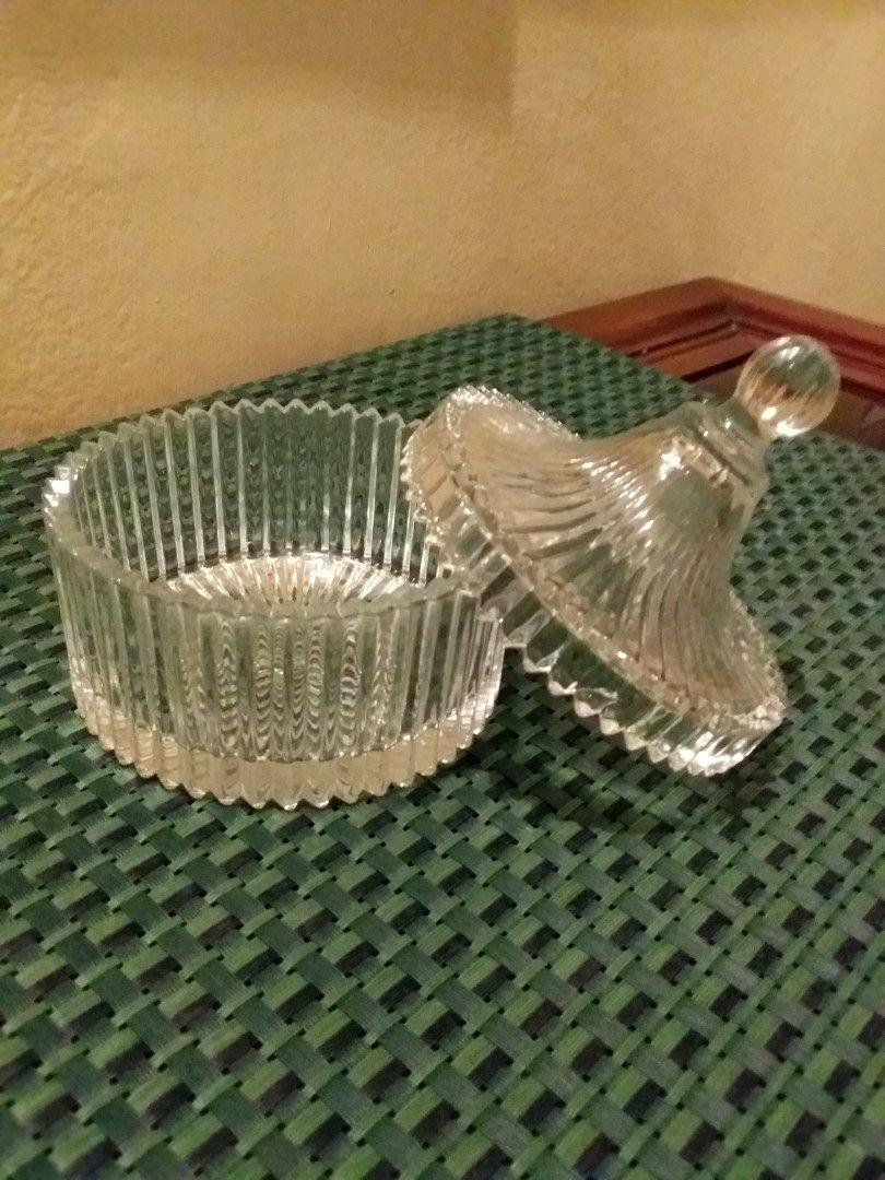 Vintage Cut Glass Container, Furniture & Home Living, Home Decor, Vases ...
