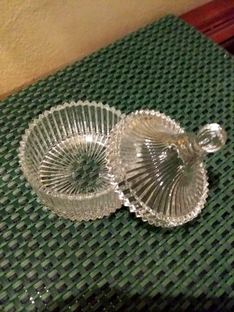 Vintage Cut Glass Container, Furniture & Home Living, Home Decor, Vases ...