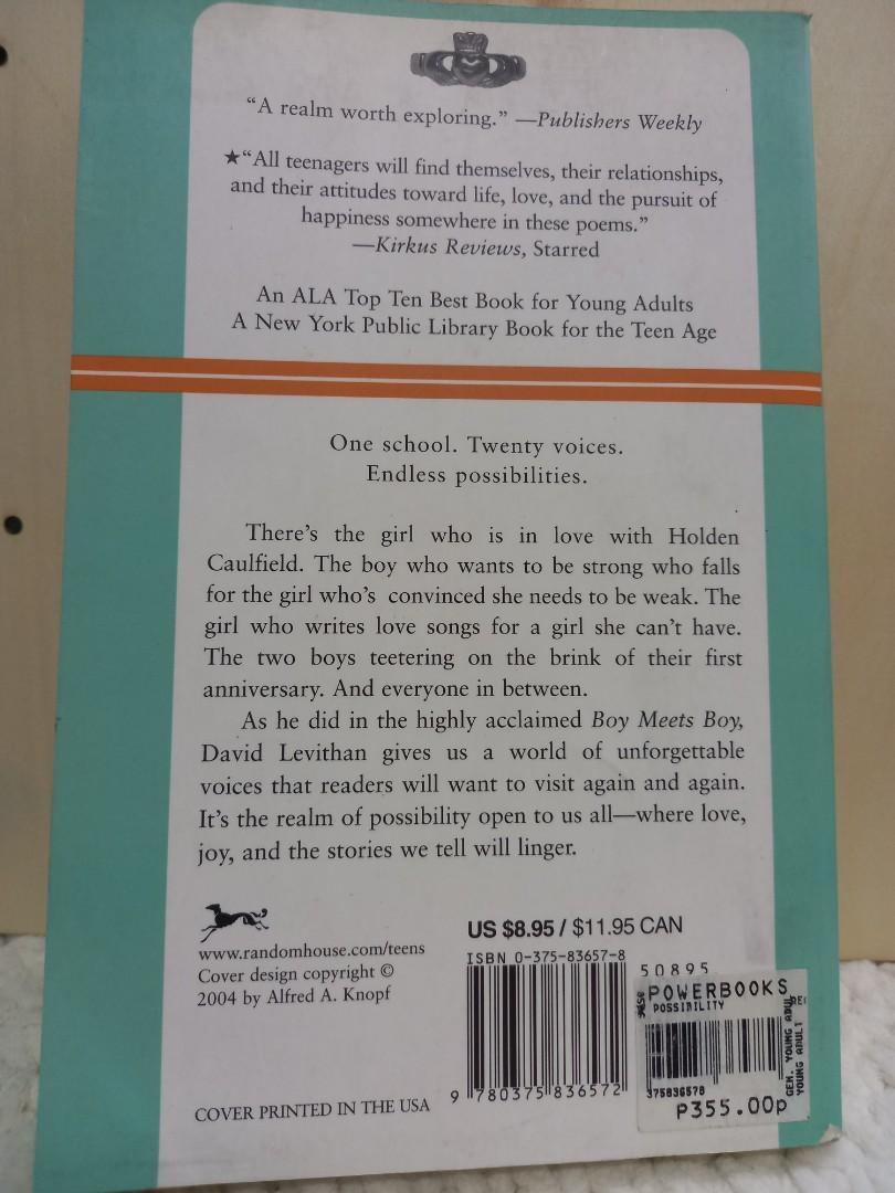 David Levithan The Realm of Possibility, Hobbies & Toys, Books ...