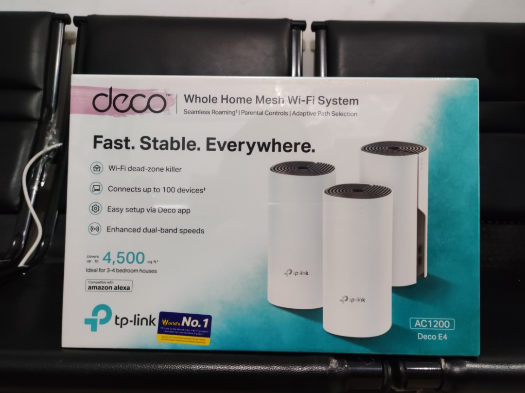 Deco E4 (3-pack) AC1200 Whole Home Mesh Wi-Fi System, TV & Home ...