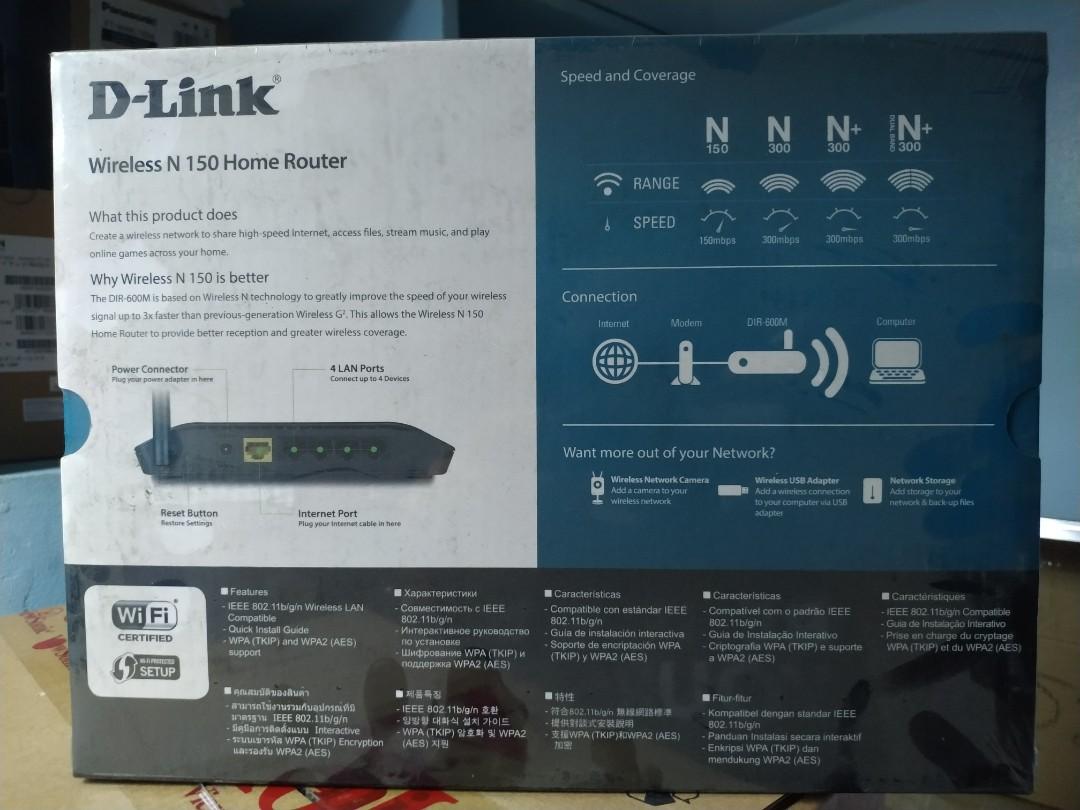 D-LINK WIRELESS N 150 HOME ROUTER MODEL DIR-600M, Computers & Tech ...