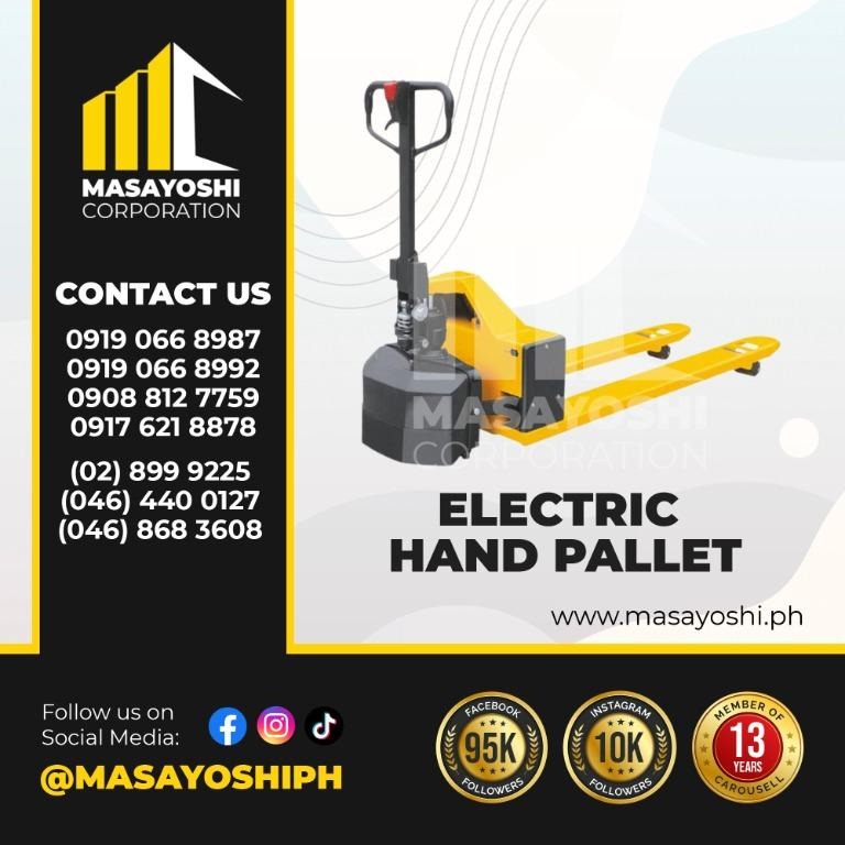 Electric Hand Pallet | Pallet Pump | Pallet Truck | Powered Pallet Jack ...