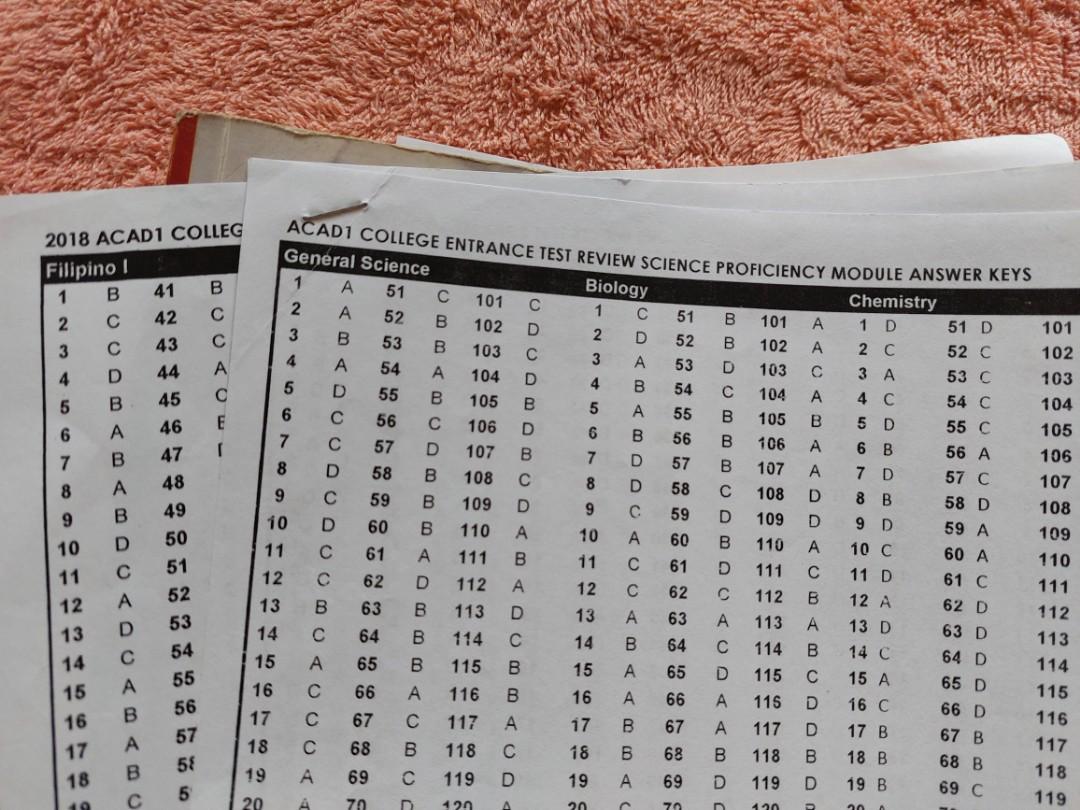 Entrance exam reviewer books with answer keys, Hobbies & Toys, Books ...