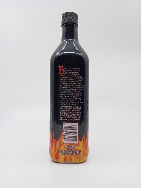 Fire Water Hot Cinnamon Flavored Schnapps Liqueur, Food & Drinks ...