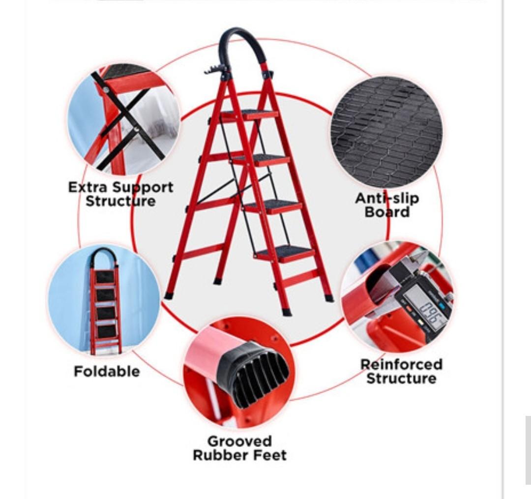 ★Foldable Ladder★ 【 Compact and Light Ladder 】 Foldable Large Board ...
