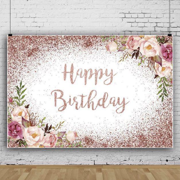 Generic birthday banner backdrop/ party deco, Hobbies & Toys ...