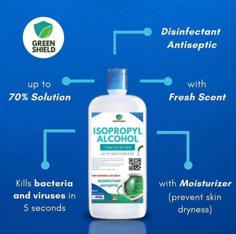 Greenshield Isopropyl Alcohol, Beauty & Personal Care, Sanitizers ...
