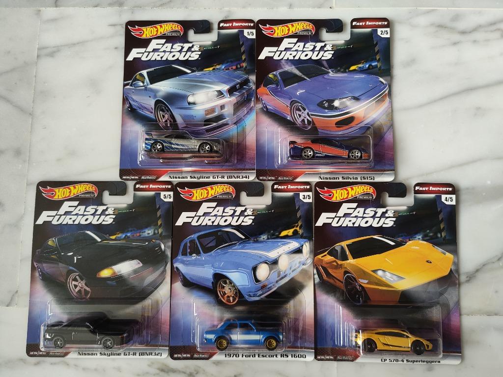 Hot Wheels Fast & Furious Fast Imports Full Set of 5, Hobbies & Toys ...