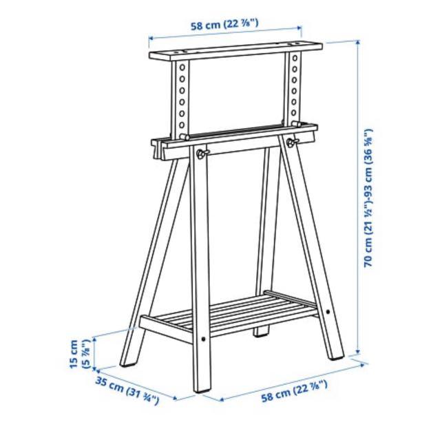 Ikea Mittback Trestle, Furniture & Home Living, Furniture, Tables ...