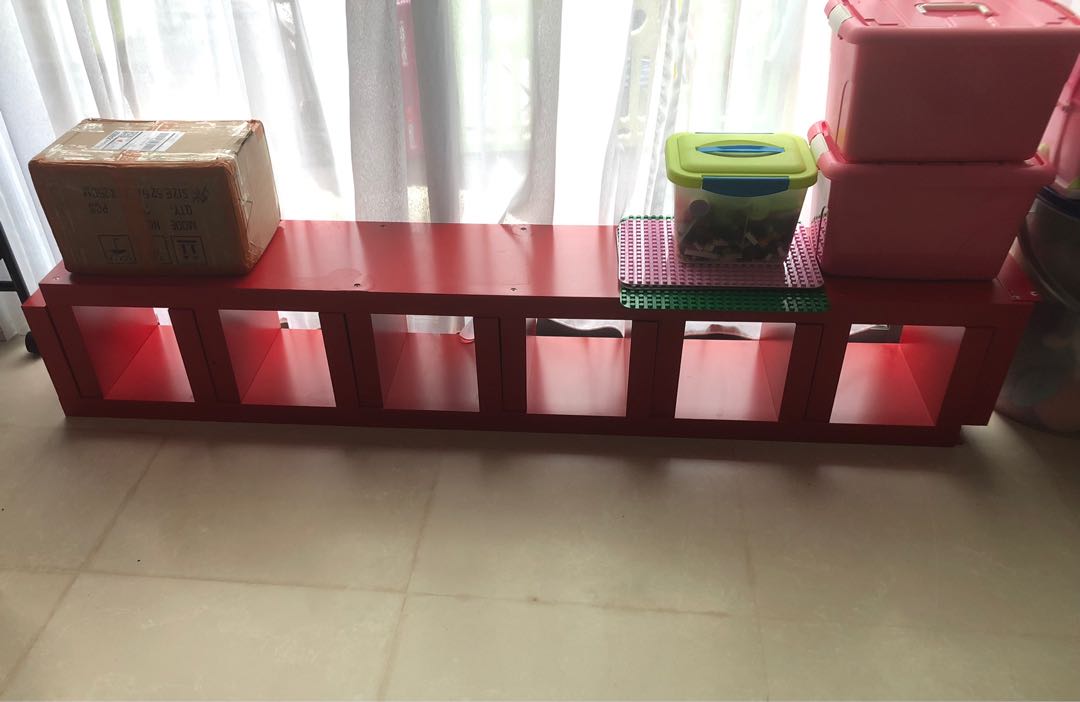 Ikea red shelf / shelves x 2, Furniture & Home Living, Furniture ...