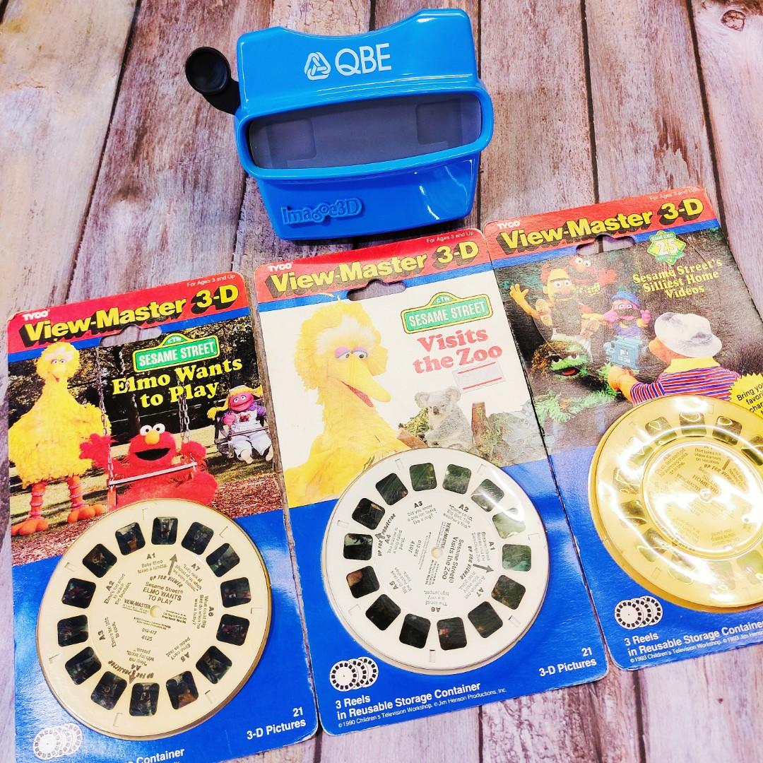 美國 image 3D QBE 立體 幻燈片機 芝麻街 Viewmaster 3D幻燈片 elmo 絕版 限定 稀少 玩具, 書籍、休閒與玩具 ...