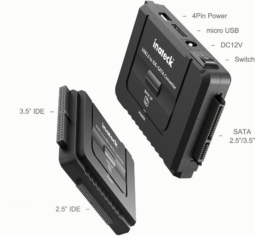 Inateck USB 3.0 to IDE/SATA External Hard Drive Reader Fit for ...