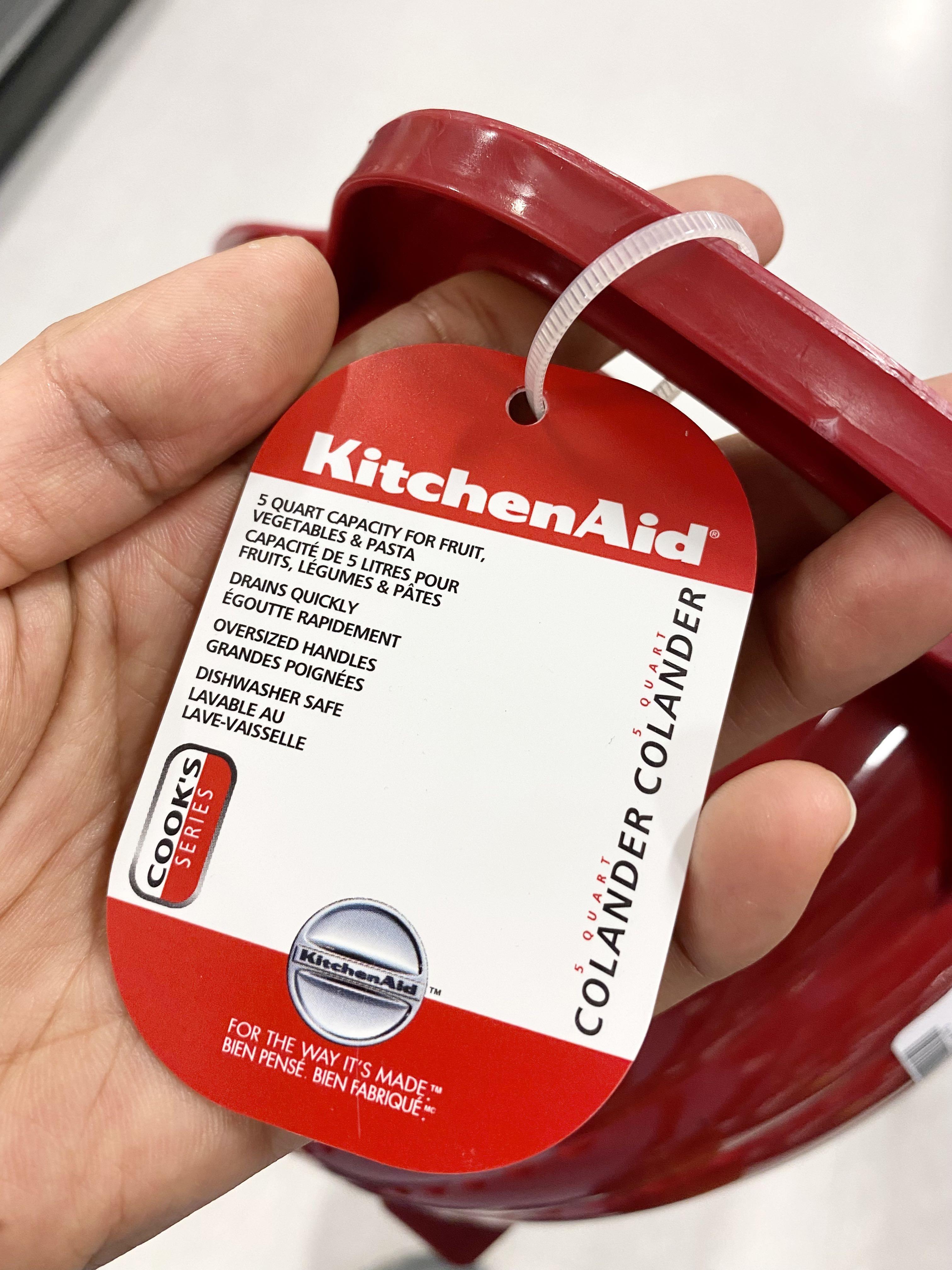 KitchenAid 5 quart Colander, red, Furniture & Home Living, Kitchenware ...