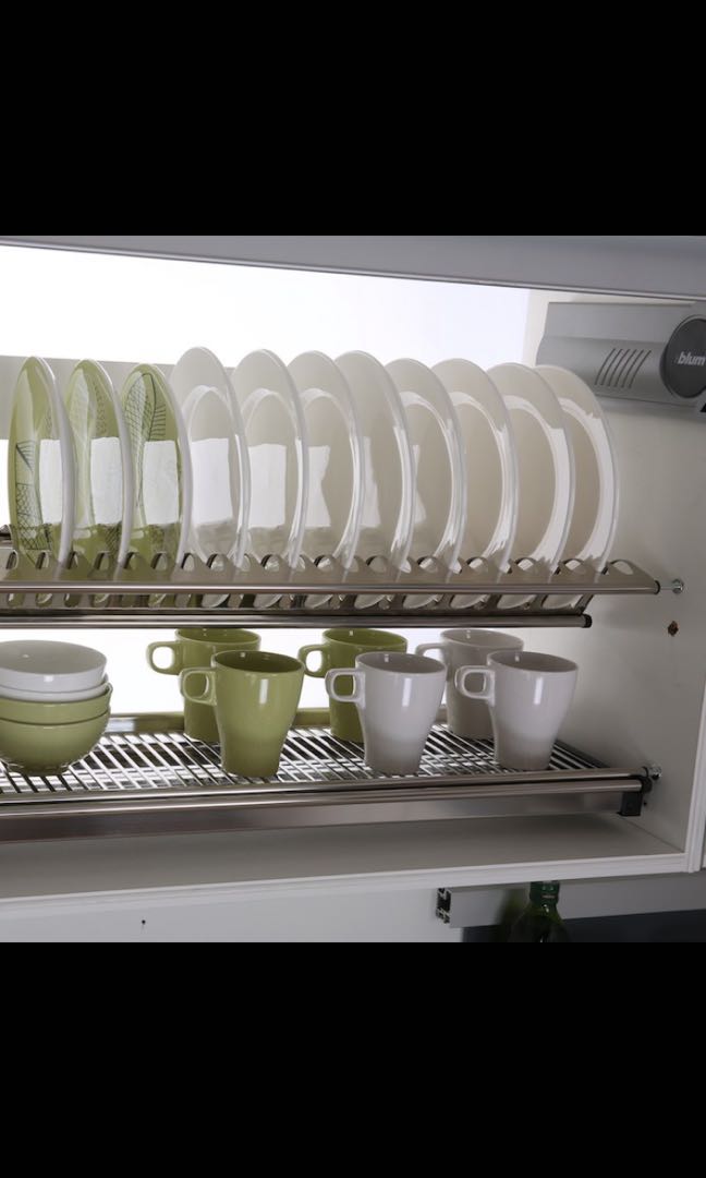 KKPL Kitchen Cabinet Stainless Steel Dish Rack Storage, Furniture ...
