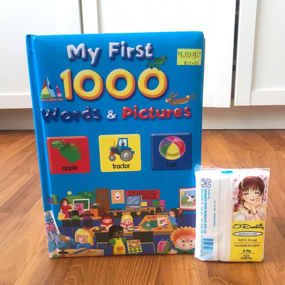Large-sized encyclopedia first 1000 words English picture books for ...