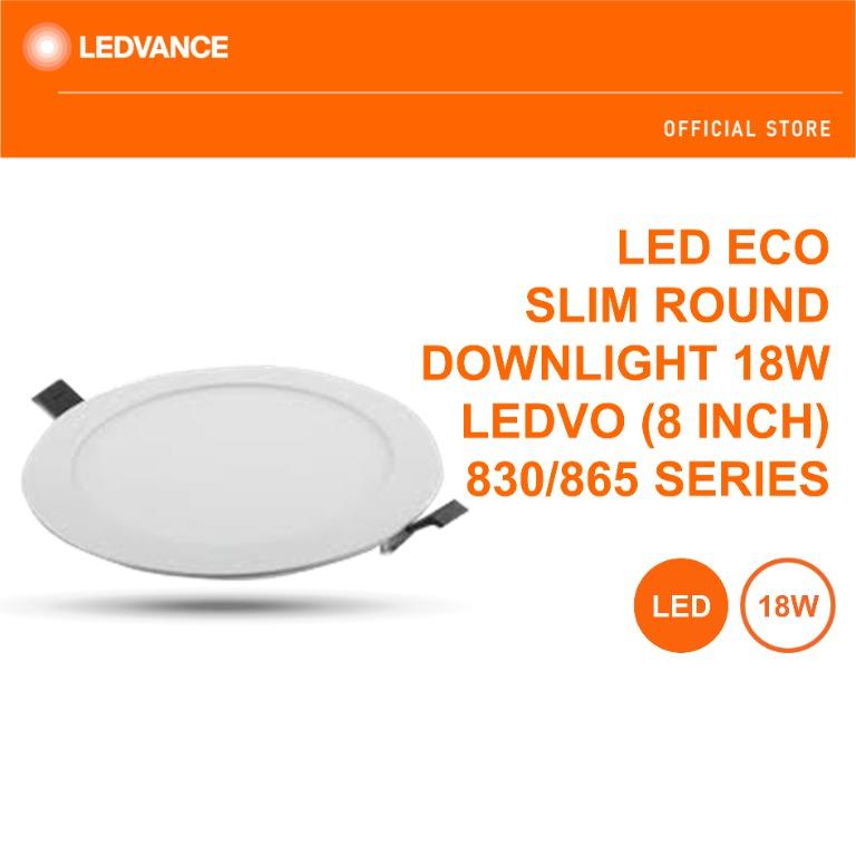 LEDVANCE LED Slim Downlight Round 8 inches 18W (3000K/6500K) (SKU ...