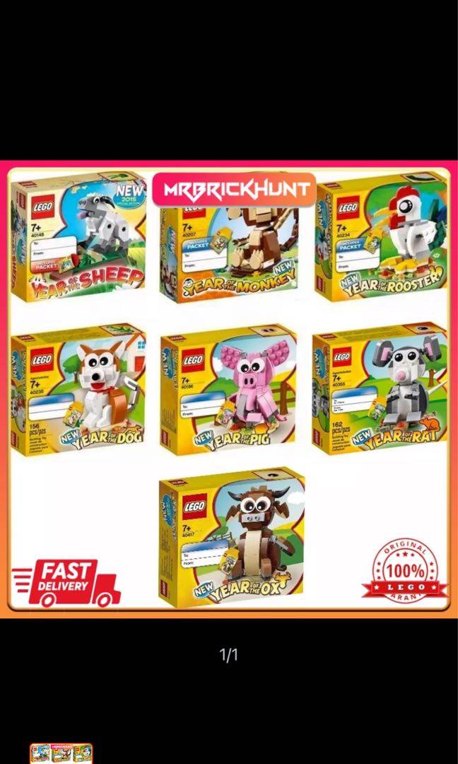 Lego year of Chinese zodiac 7 boxes, Hobbies & Toys, Toys & Games on ...