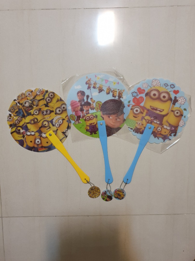 ($1.50 for 3) Minions Handheld Plastic Fans, Babies & Kids, Babies ...