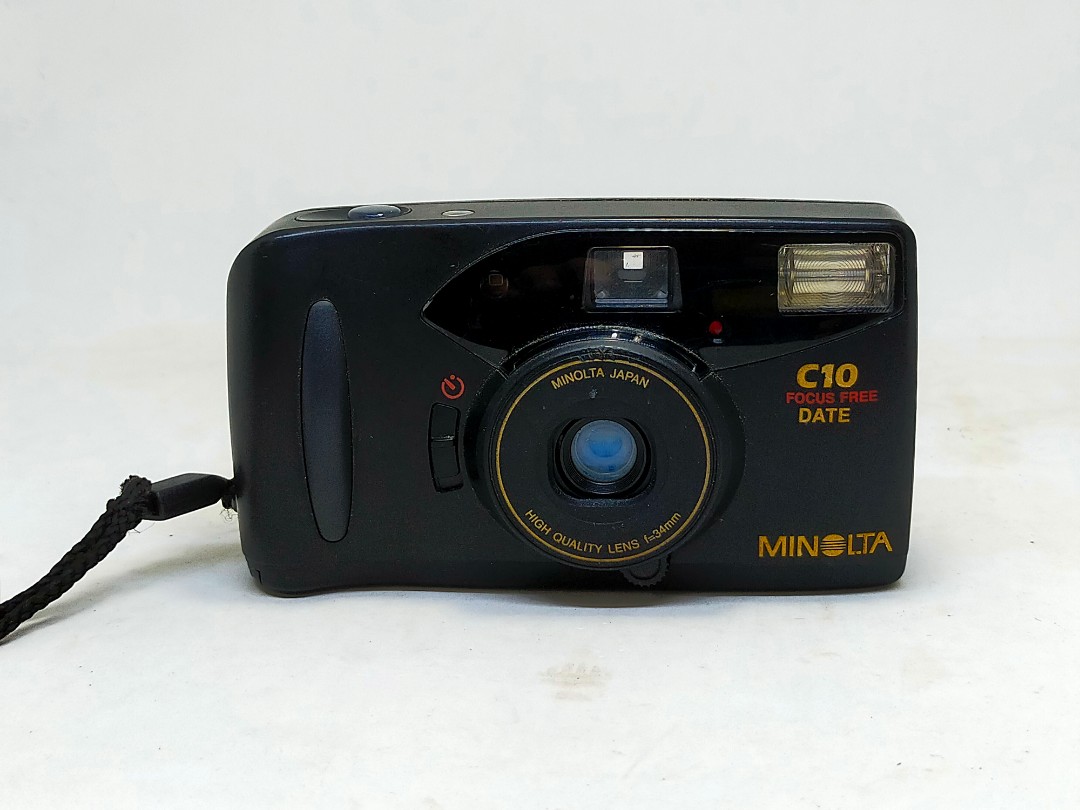 minolta c10 selftimer 35mm film camera, Photography, Cameras on Carousell