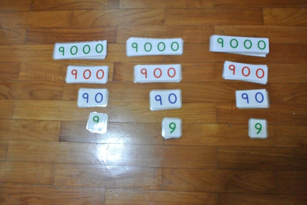 Montessori Large and small number cards, Hobbies & Toys, Books ...