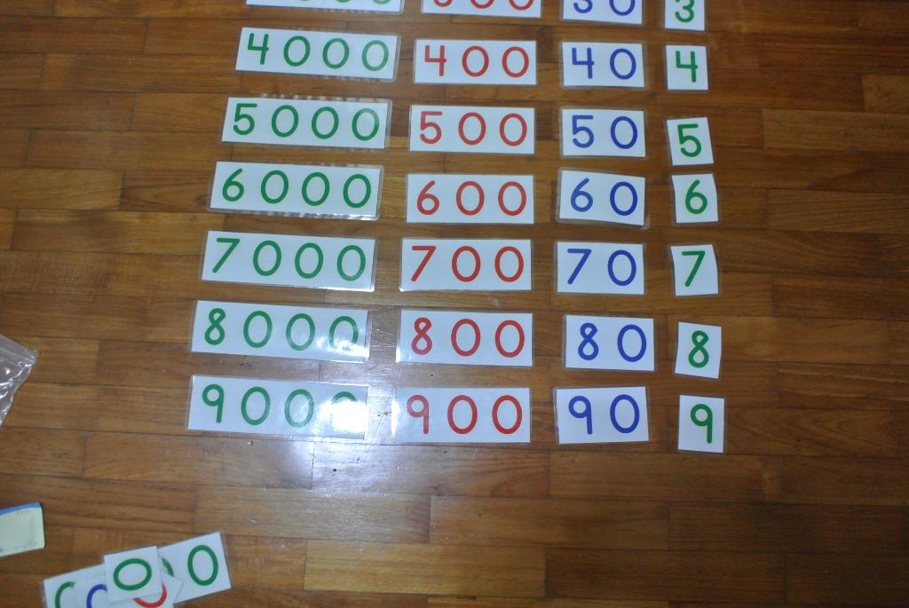Montessori Large and small number cards, Hobbies & Toys, Books ...