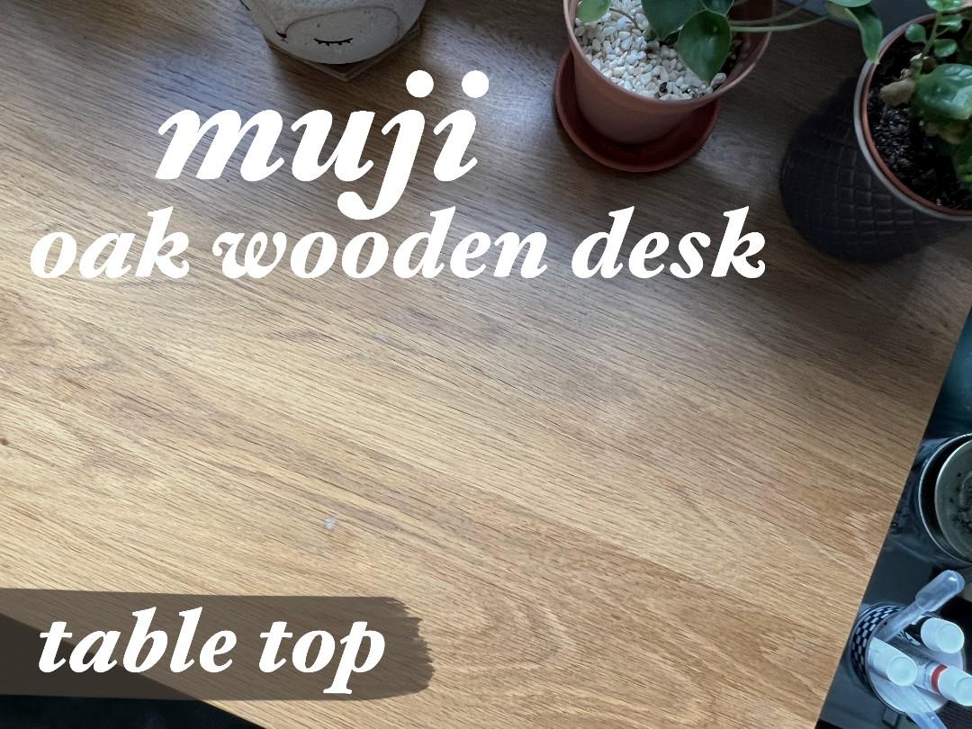 Muji Oak Wood Desk, Furniture & Home Living, Furniture, Tables & Sets ...