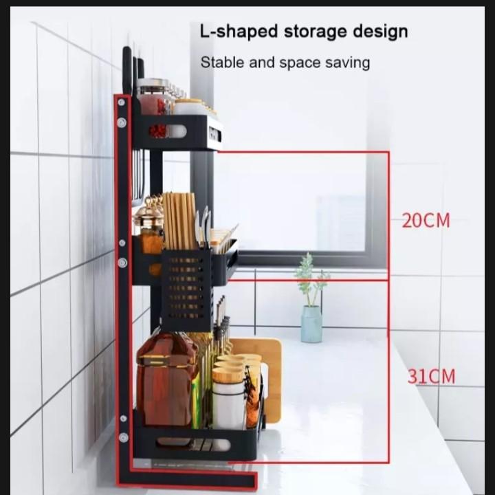 NETEL Kitchen Rack Spice Rack Organizer, Furniture & Home Living, Home ...