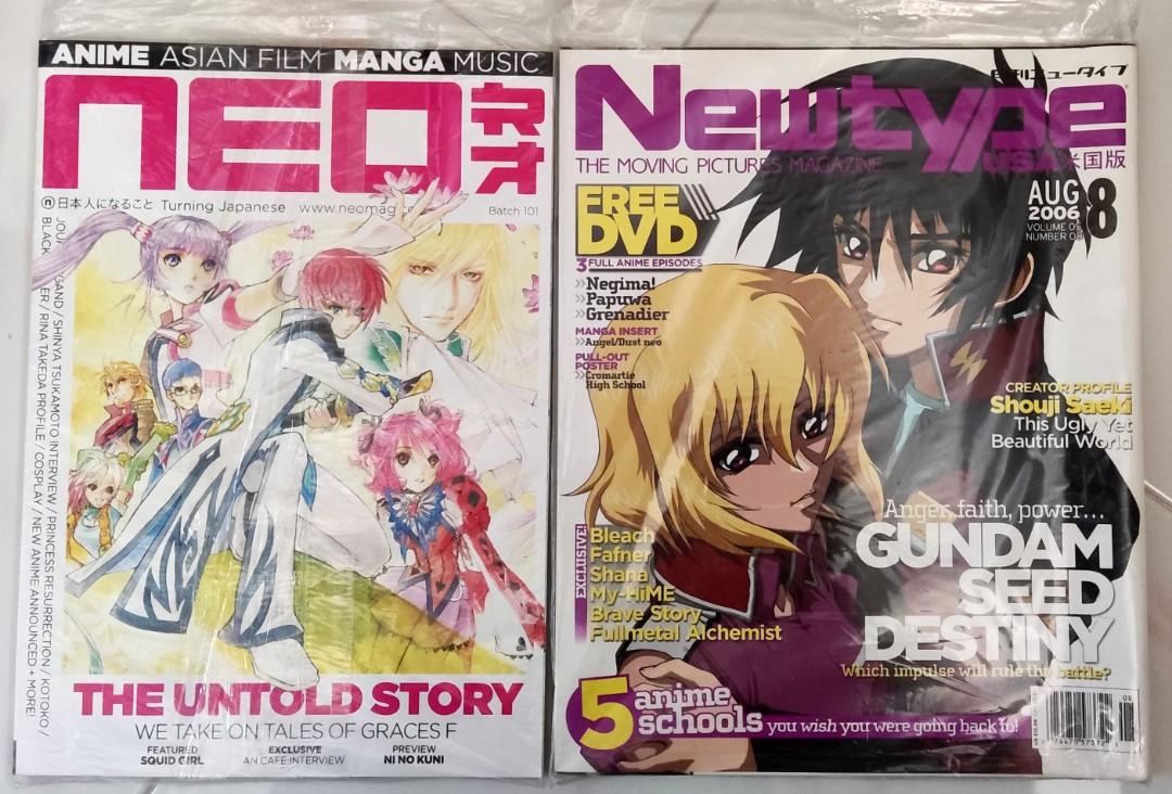 Newtype Neo magazine and poster Gundam Seed Blue Exorcist Code Geass ...