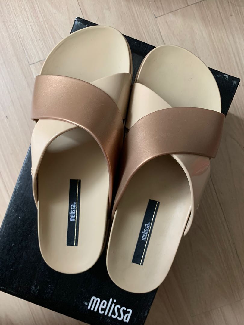 Original Melissa Cosmic II AD (beige/gold), Women's Fashion, Footwear ...