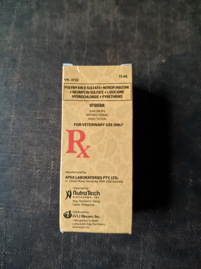 Otiderm - Ear Drops - 15mL, Pet Supplies, Health & Grooming on Carousell