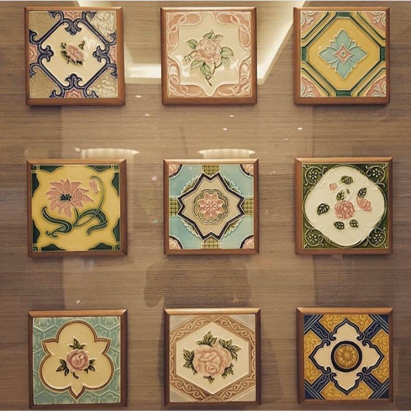 Peranakan tile with frame wall / desk decor, Furniture & Home Living ...