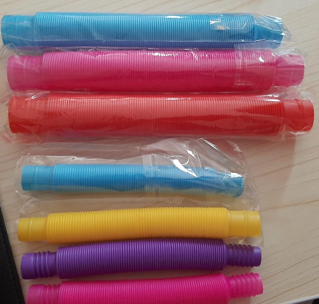 Kids Children Pop tube fiddle toy sensory play special link kids pop it ...